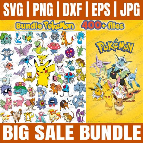 Bundle 400 Files Pokemon Svg Pokemon Layered Pokemon 200 Characters