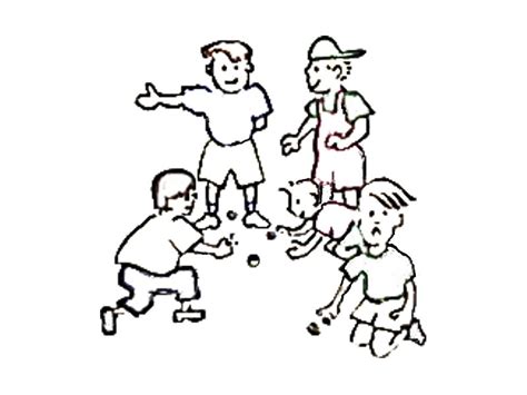 Dibujos Para Colorear De Niños Jugando Juegos Tradicionales