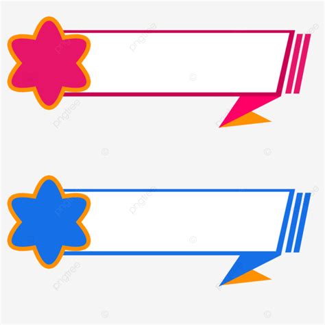 Colorful Text Box Label Title Frame Banner Text Box Title Frame