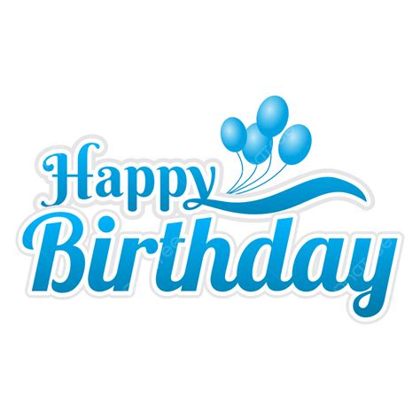 Happy Birthday Balloons Clipart Vector Happy Birthday Luxury Blue