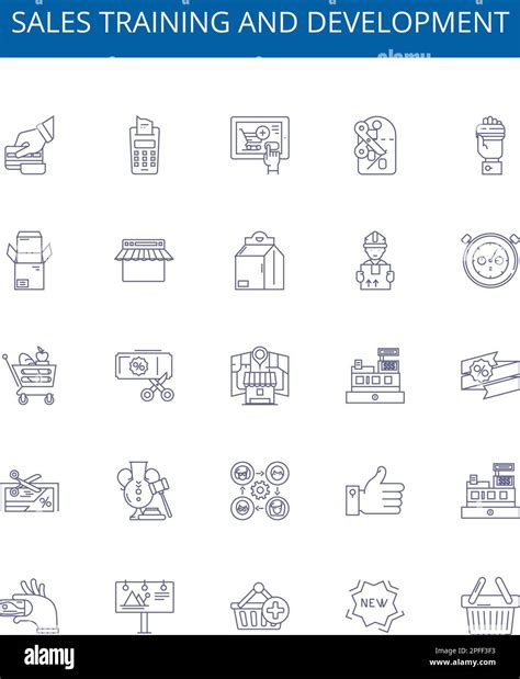 Sales Training And Development Line Icons Signs Set Design Collection