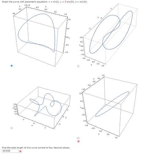solved graph the curve with parametric equations x sin t