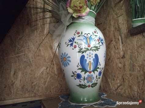 porcelanowy wazon kaszubski lubiana Zielona Łąka Sprzedajemy pl
