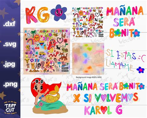 Karol G Bundle Album Cover Mañana Será Bonito png svg dxf Etsy Canada