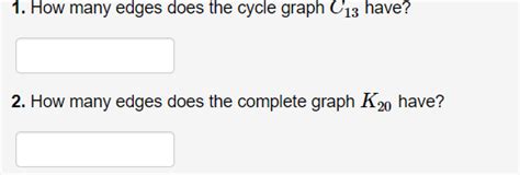 solved 1 how many edges does the cycle graph c13 have 2