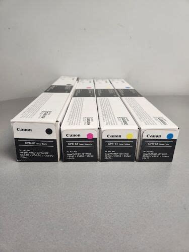 Canon GPR 61 Toner Cartridge Set C Y M B High Yield Genuine
