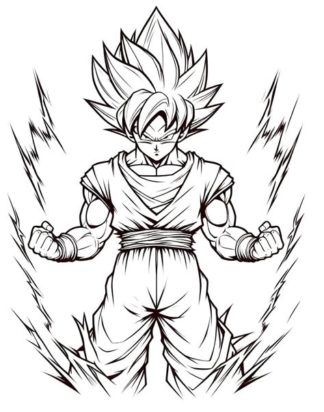 Dibujos De Goku Ultra Instinto Gratis Para Colorear Para Colorear
