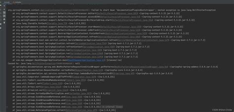 failed to start bean ‘documentationpluginsbootstrapper‘； nested exception is java lang