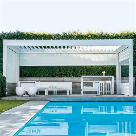 Waterproof Louver Roof System Kits Outdoor Garden Aluminium Rotate