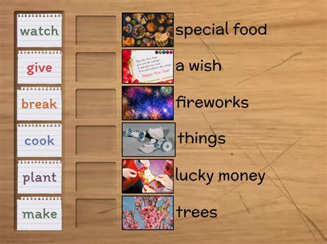 Match The Verbs With The Suitable Nouns Match Up