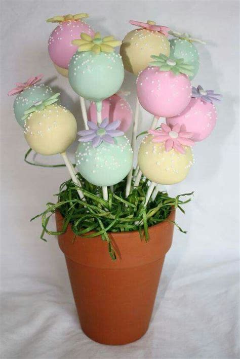Pin De Carmindy En Mesa De Dulces Cake Pops De Flores Pastel De