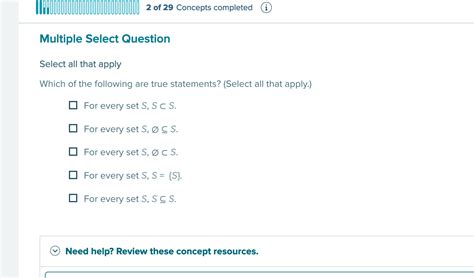 Solved Select All That Apply Which Of The Following Are True Chegg