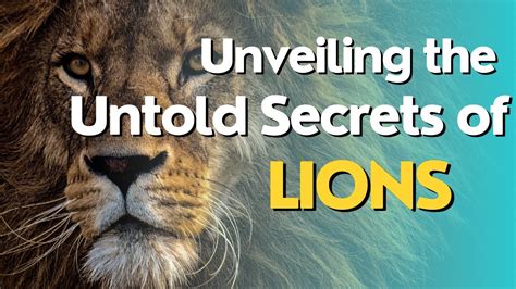 Unveiling Facts About Lions Untold Secrets Of Lions Things You Wanna