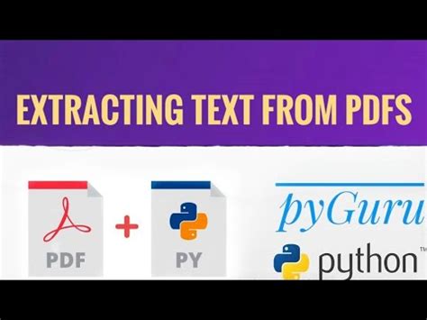 Pypdf Extracting Texts From Pdfs Pyguru Youtube