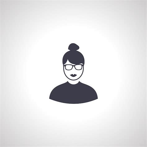 Premium Vector Woman Avatar User Icon Woman In Glasses Avatar