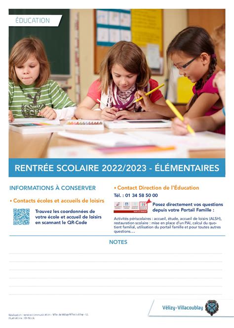 Calaméo Plaquette Rentrée Scolaire éLémentaires 2022 2023