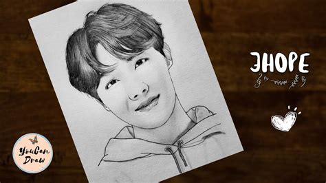 Bts J Hope Pencil Sketch Learn To Draw Jhope Male Sketch Drawings
