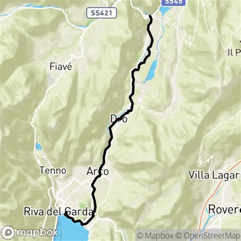 Sarche Dro Arco Riva Del Garda Mappa Percorso Ciclabile Bici