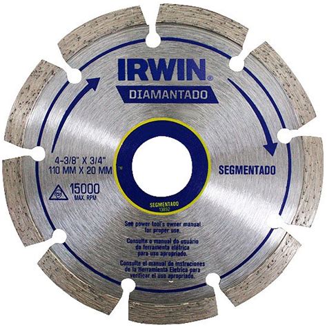 Disco Diamantado Segmentado 110 X 20mm IRWIN 13892