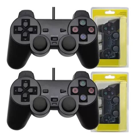 Kit C 2 Controles Ps2 Dualshock Joystick Playstation Play2