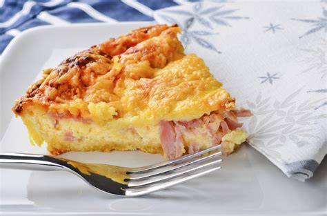 Tarta de jamón y queso con masa casera pero sin amasar receta