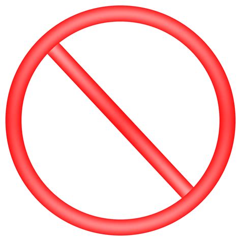 Ban Symbol No Entry Sign Red Circle Line PNG Cutout PNG All