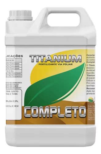 Fertilizante Solo Rico Foliar Titanium Completo Litros Parcelamento