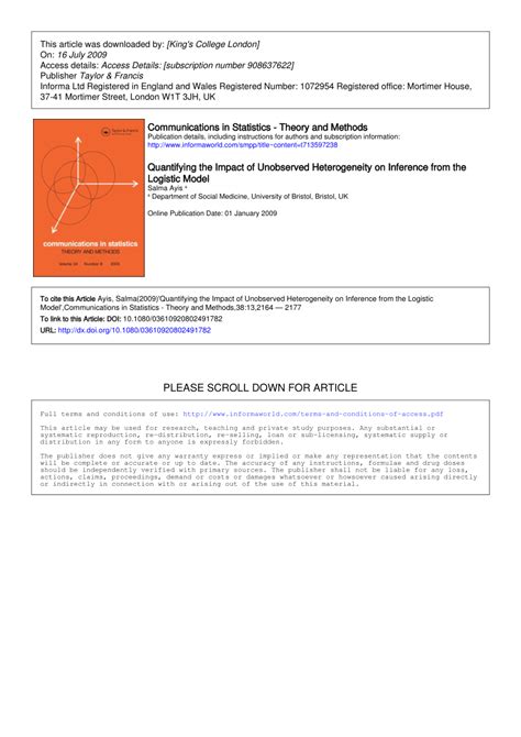 pdf quantifying bias due to unobserved heterogeneity at individual and cluster levels when