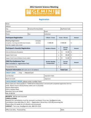 Fillable Online Please Complete This Form Gemini Observatory Fax