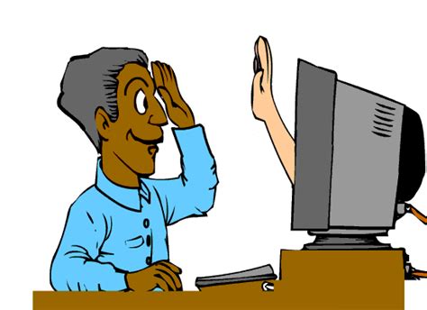 Technology Animated Clipart Man Handshakes A Computer