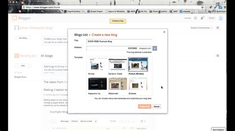 how to create a blogger blog youtube