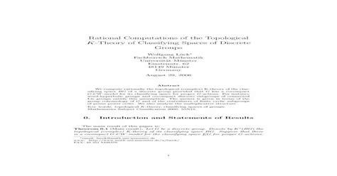 · rational computations of the topological k theory of classifying spaces of discrete groups