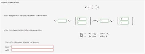 [solved] consider the linear system a find the eigenvalu
