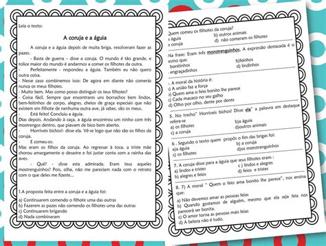 Interpretação De Miniconto Gabarito 4 Ano EDUKITA
