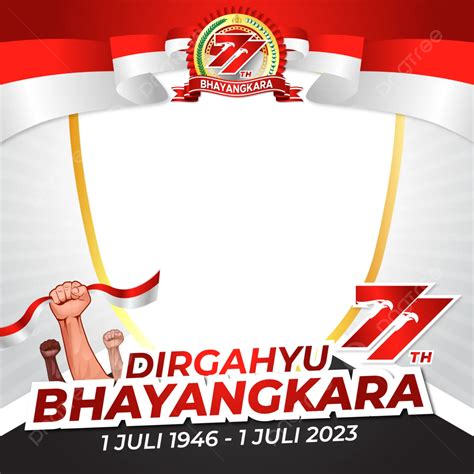 Hình ảnh Túp Lều Twibbon Bhayangkara 2023 PNG Vector PSD và biểu