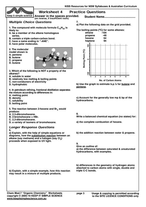 Solution Organic Chemistry Worksheets Studypool