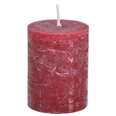 Stumpenkerze durchgefärbt H 9 cm Kerze für Adventskranz Kerzen v