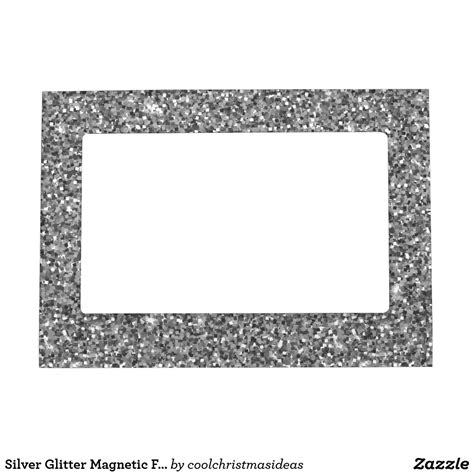 Silver Glitter Magnetic Frame Zazzle Magnetic Frames Frame