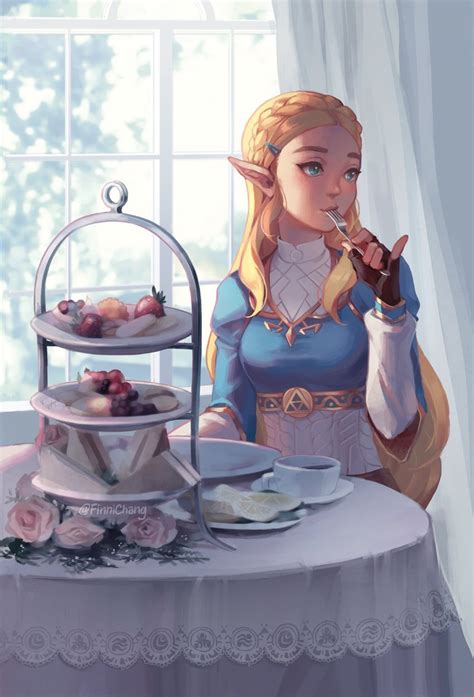 Princess Zelda The Legend Of Zelda And 1 More Drawn By Finni Chang