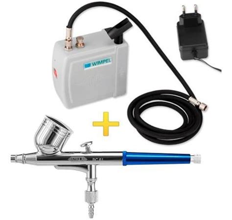 Kit Aerografia Completo Wimpel Mini Compressor Bivolt Para Aer Grafo