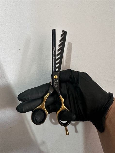 TIJERA JAGUAR 6 PULGADAS PULIR NEGRA Y DORADO AndresReme