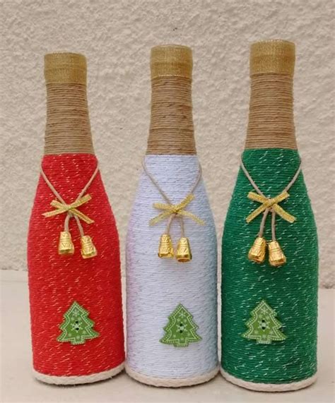Garrafas Decoradas para o Natal Como Fazer 50 Ideias Incríveis