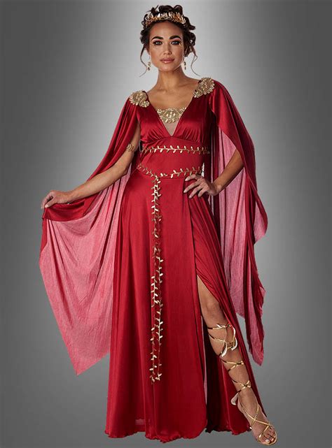 Griechische Göttin Kleid rot für Damen Kostümpalast