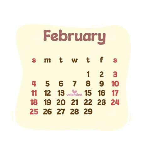 Design Bonito Do Calendário De Fevereiro De 2024 PNG Calendário De