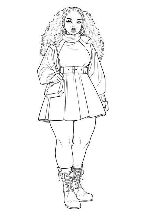 Fashion Coloring Page Fashion Coloring Book Color Drawing Art