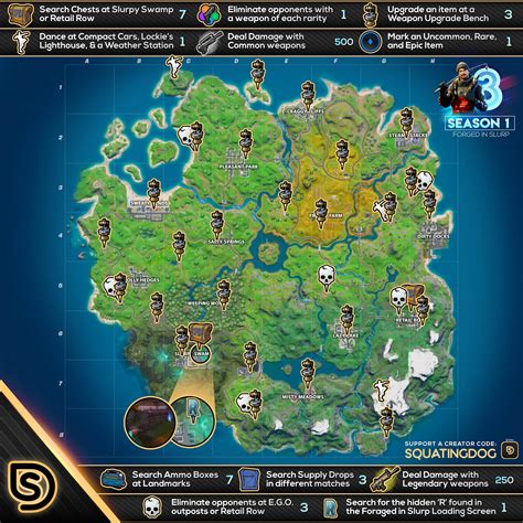 Fortnite Chapter Season Week Challenges Cheat Sheet Video Games