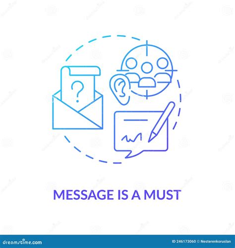 El Mensaje Debe Ser El Icono De Concepto De Degradado Azul Ilustraci N