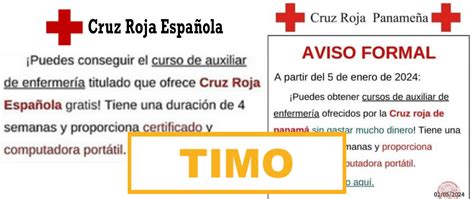 Cruz Roja no ha anunciado cursos de auxiliar de enfermería Maldita es