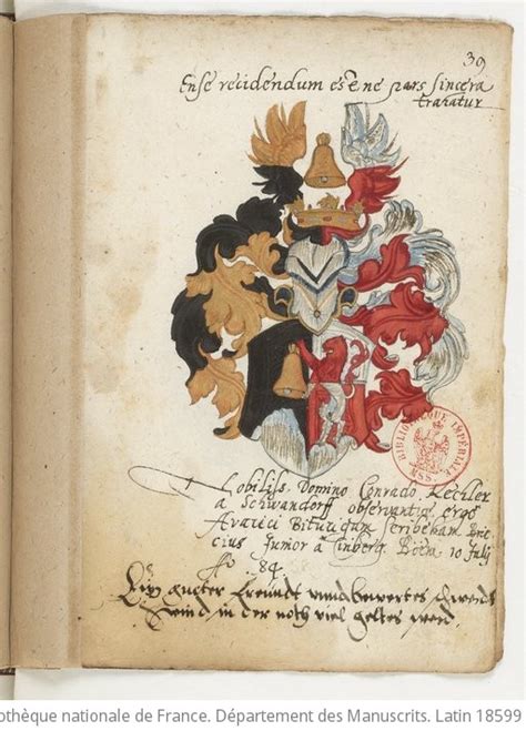 Album Amicorum De Conrad Kechler Von Schwandorf Gallica
