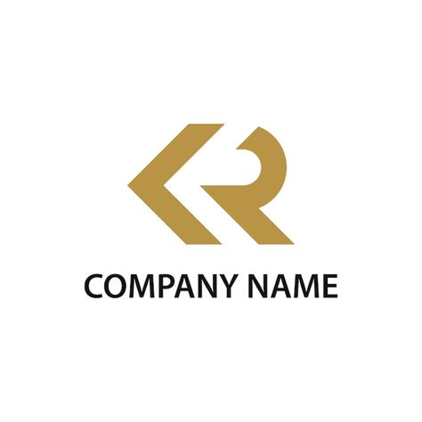Ursprüngliches kr monogramm logo design Premium Vektor